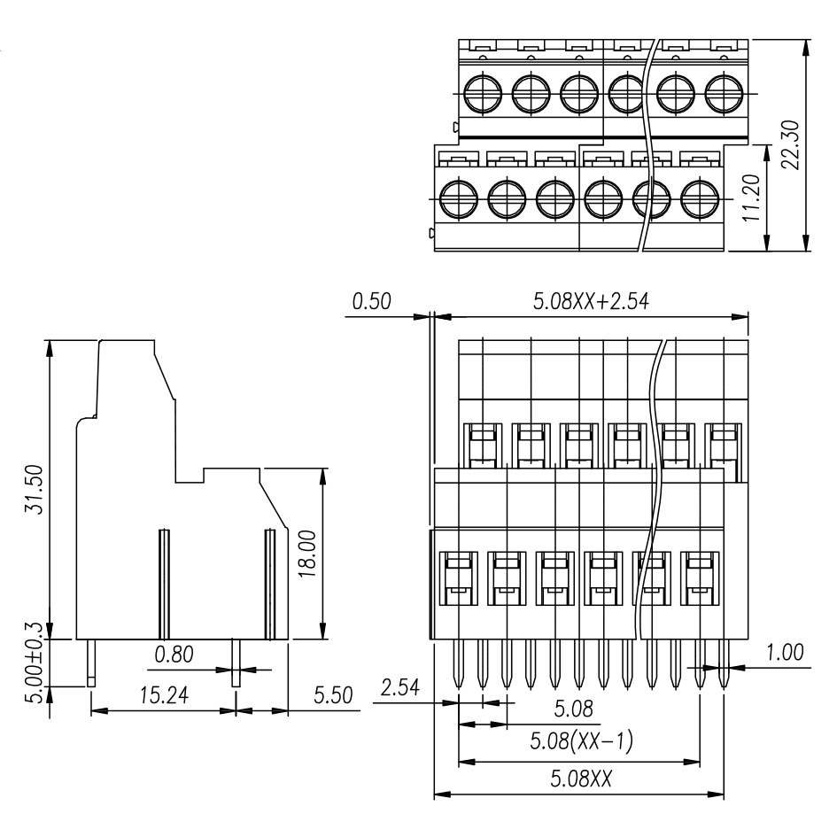 PCB terminals DB130B-5.08 - Ningbo Dorabo Electric Co., Ltd